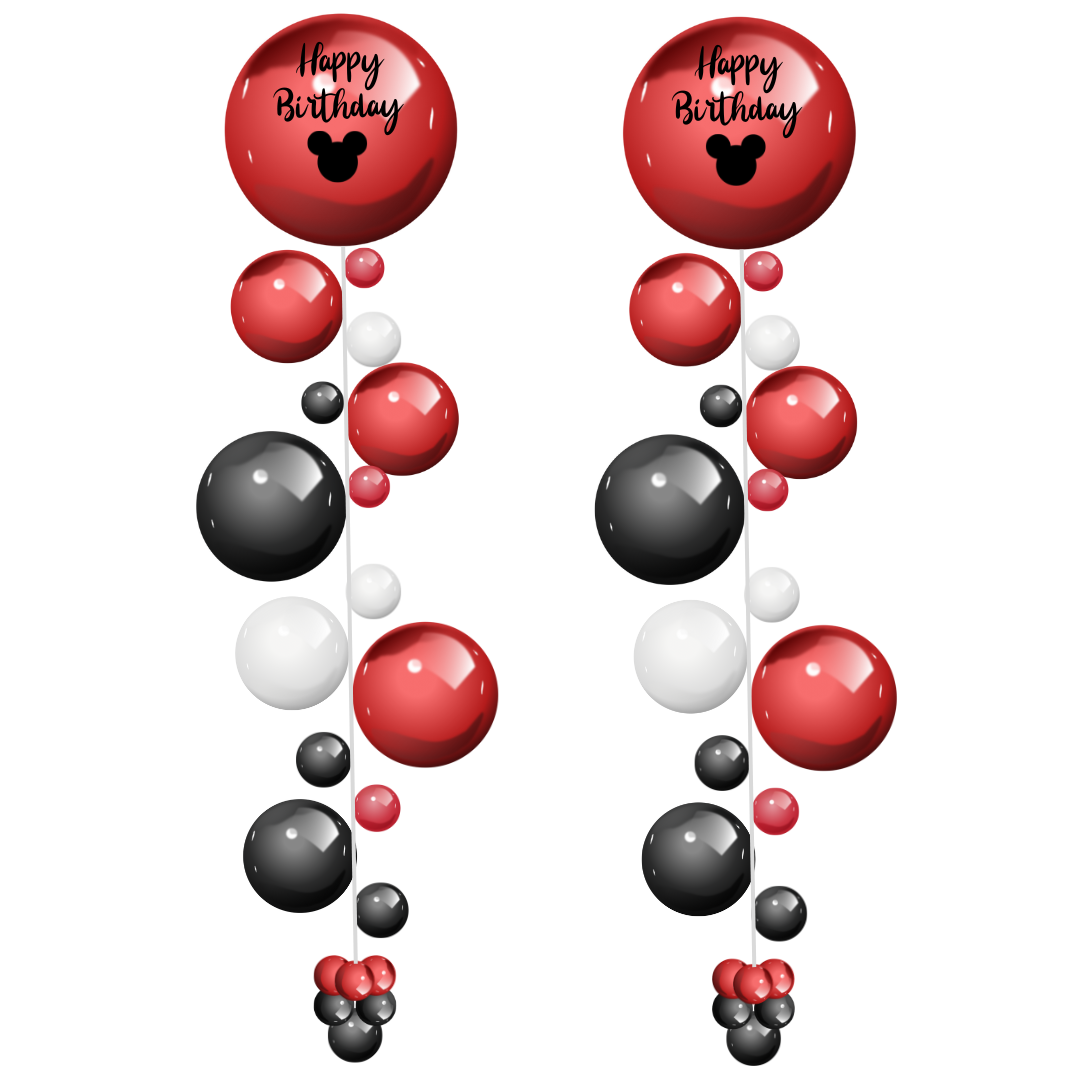 Mickey Mouse Bubble Strands (Pair) - BalloonZilla