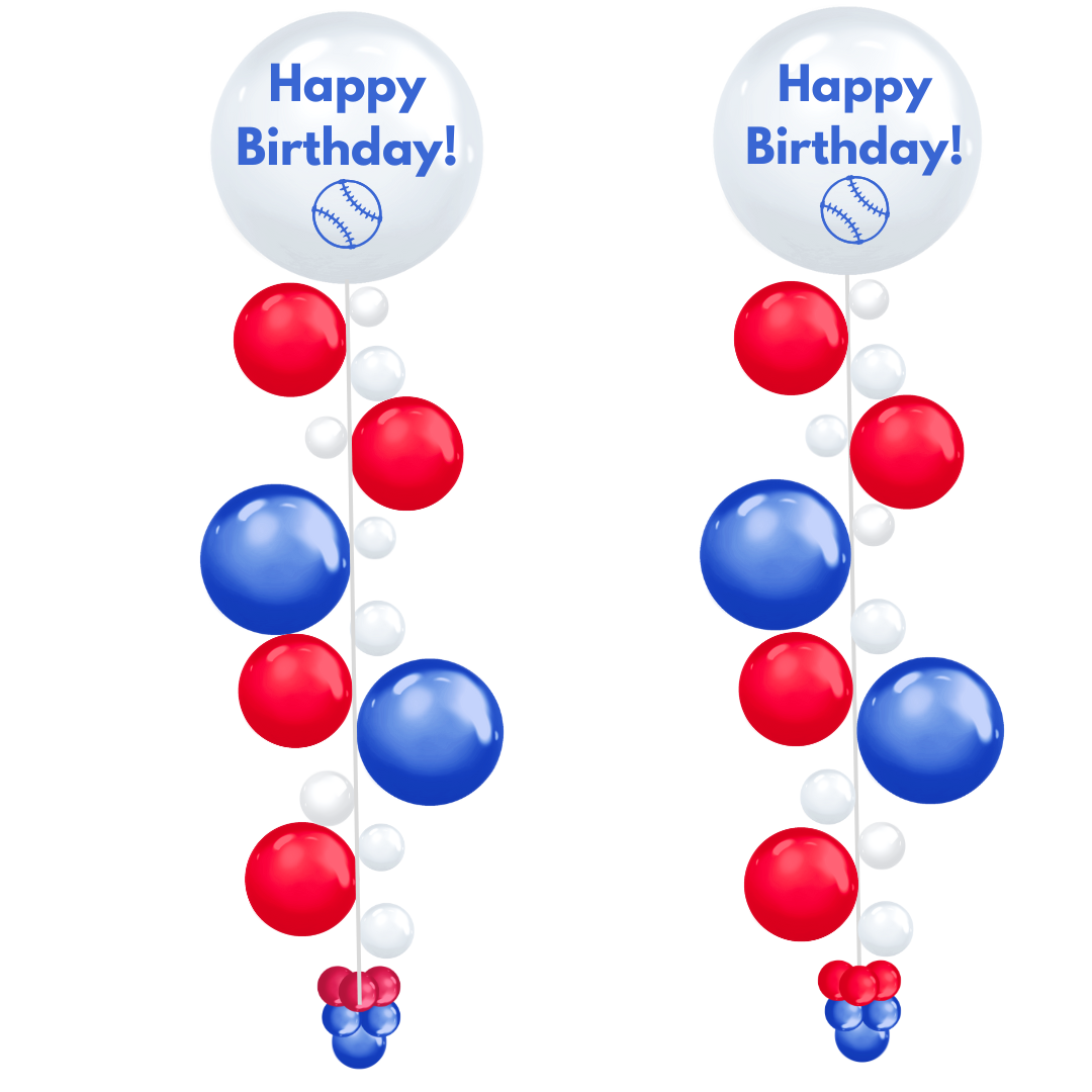 Baseball Bubble Strands (Pair) - BalloonZilla