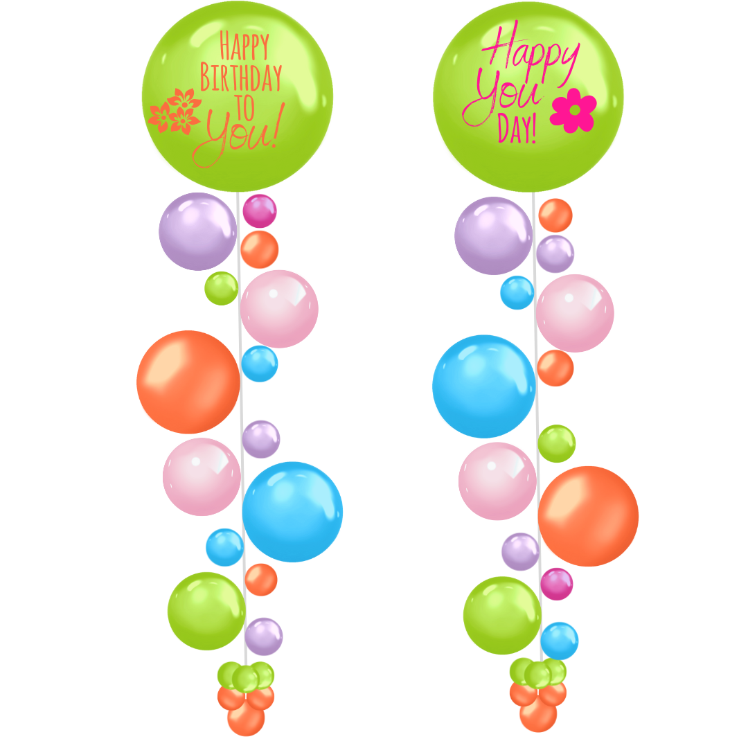 Springtime Bubble Strands (Pair) - BalloonZilla