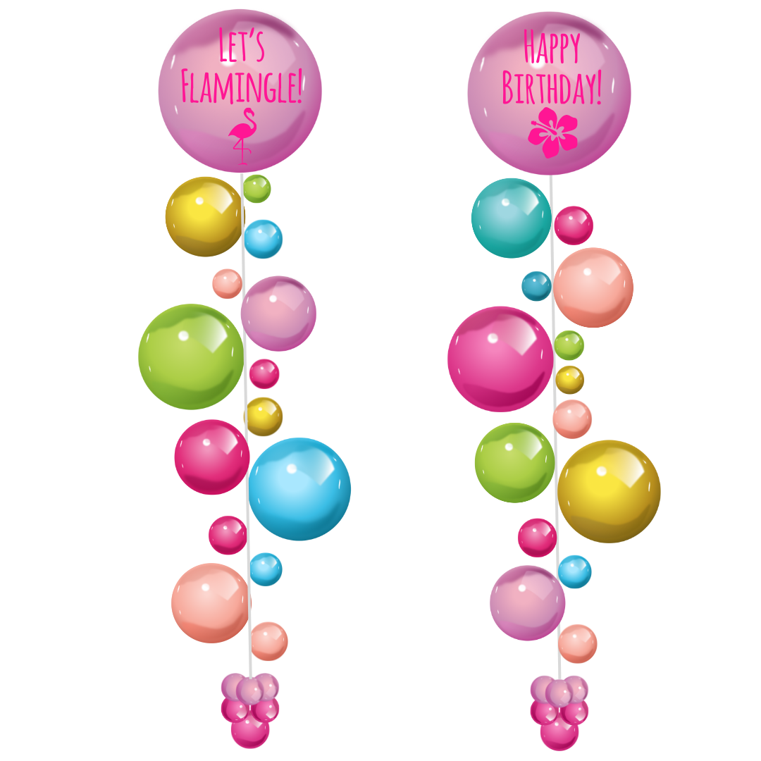 Let's Flamingle Bubble Strands (Pair) - BalloonZilla