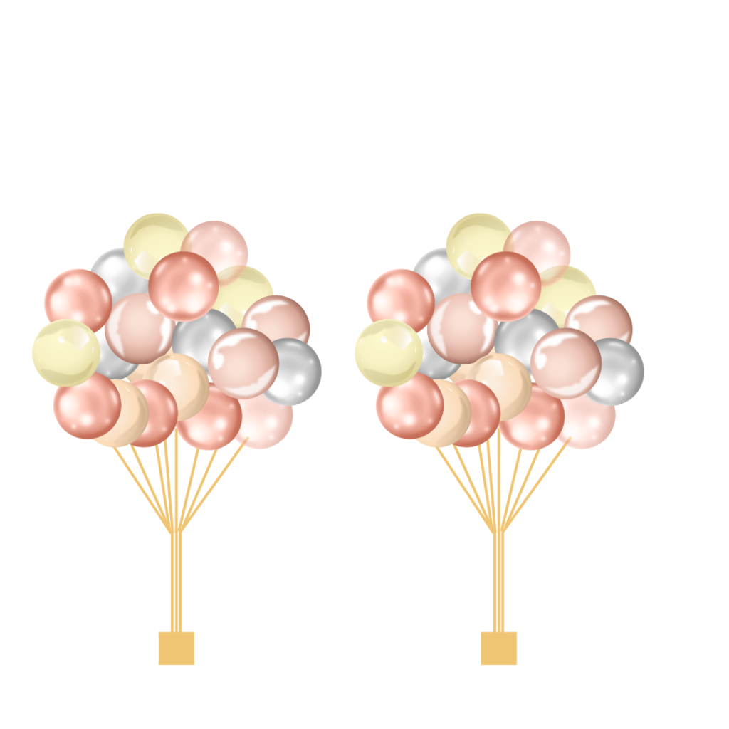 Rose Gold Loose Balloons - BalloonZilla
