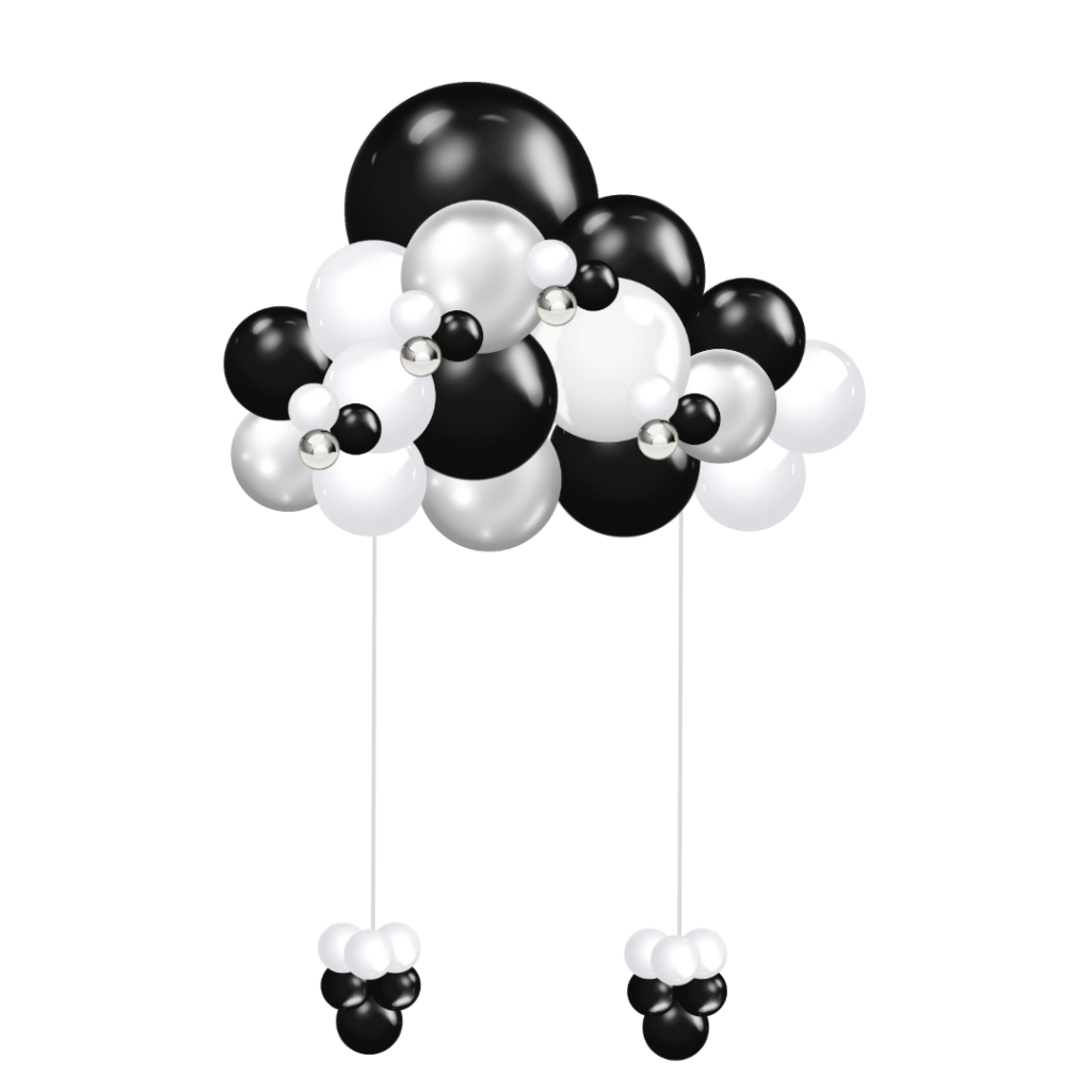Black and White Cloud - Simple - BalloonZilla