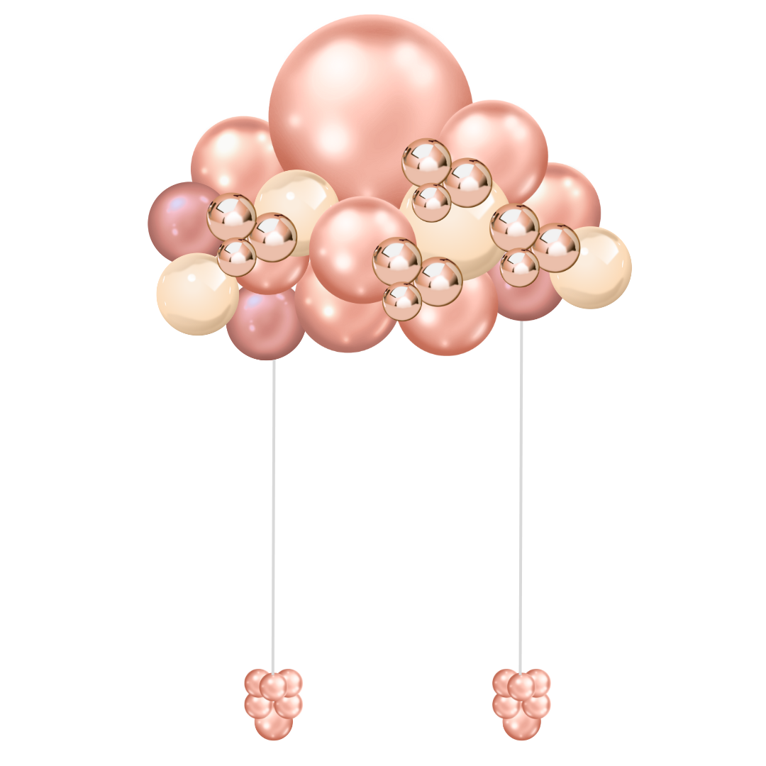 Rose Gold Cloud - Simple - BalloonZilla