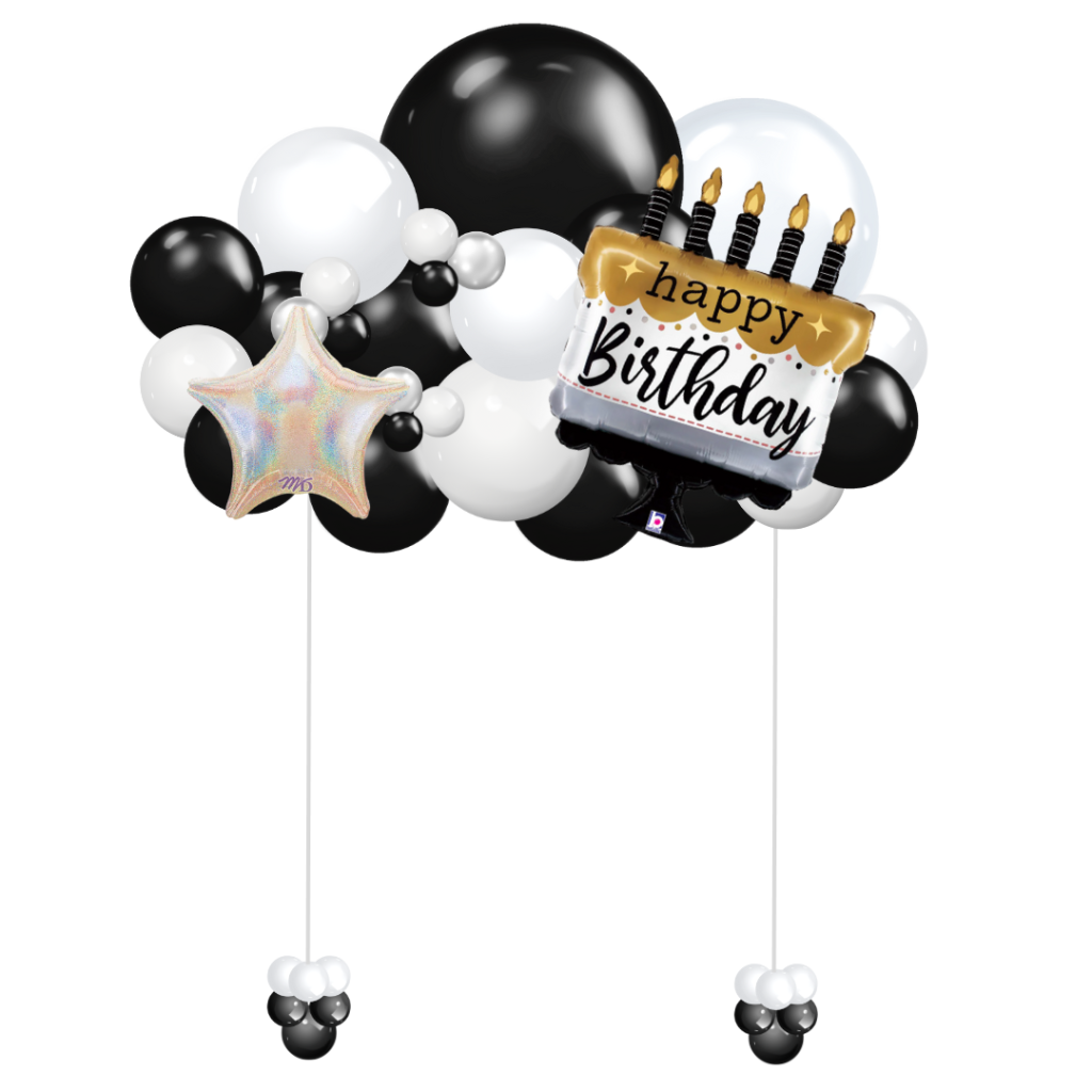 Black and White Cloud - Fancy - BalloonZilla