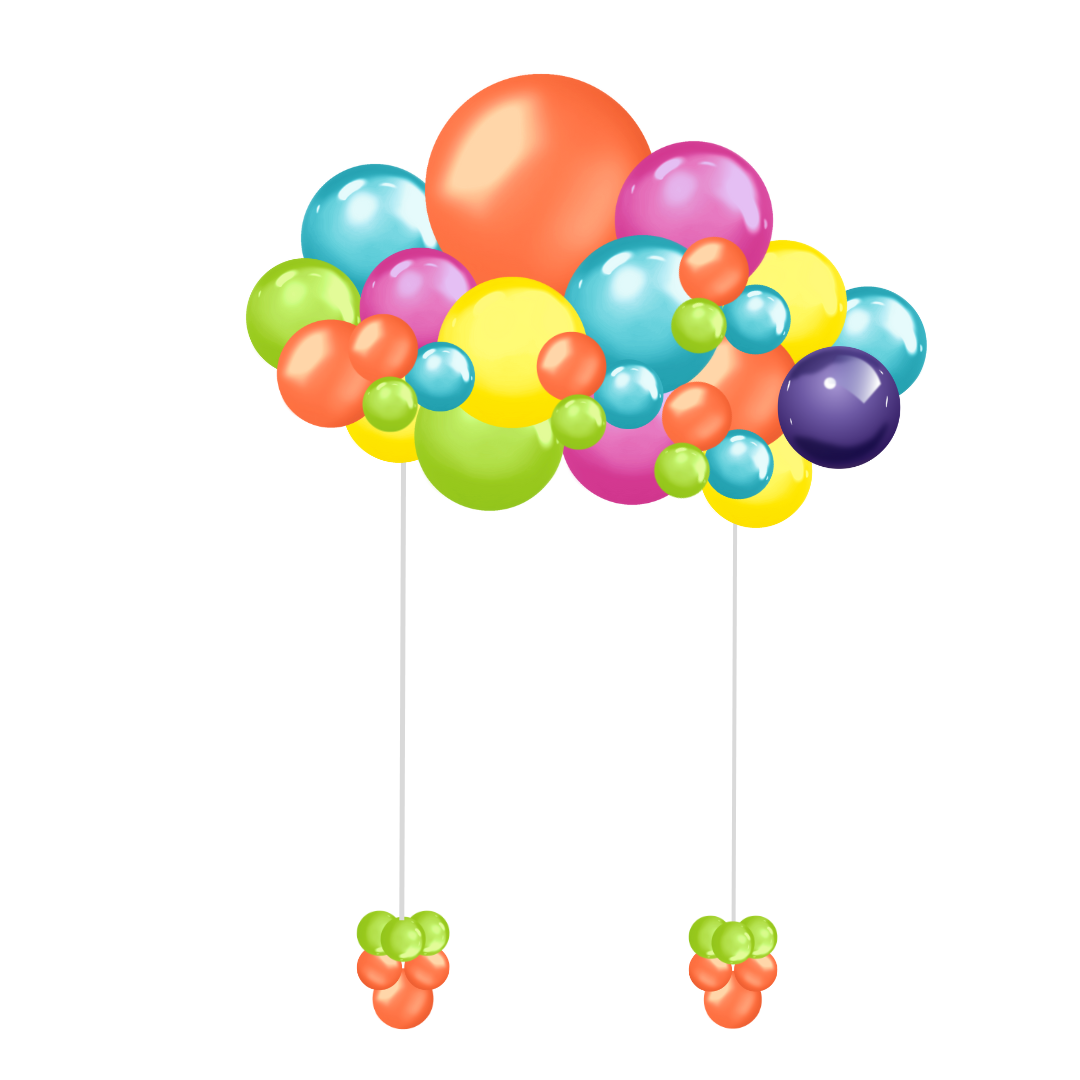 Fiesta Bubble Strands (Pair) - BalloonZilla
