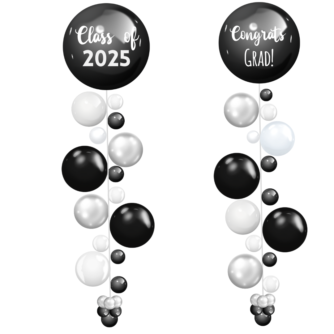 Class of 2025 Bubble Strands (Pair) - BalloonZilla