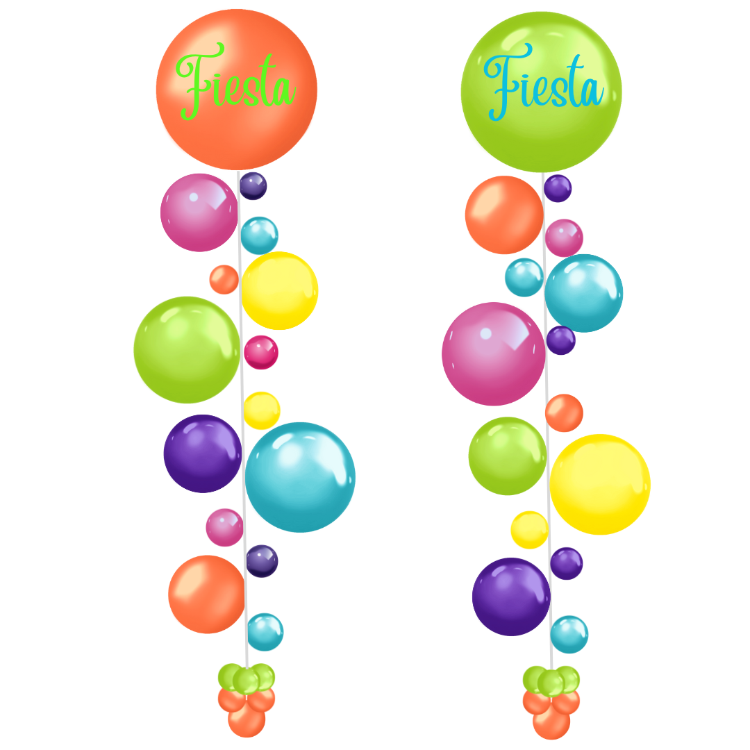 Fiesta Bubble Strands (Pair) - BalloonZilla