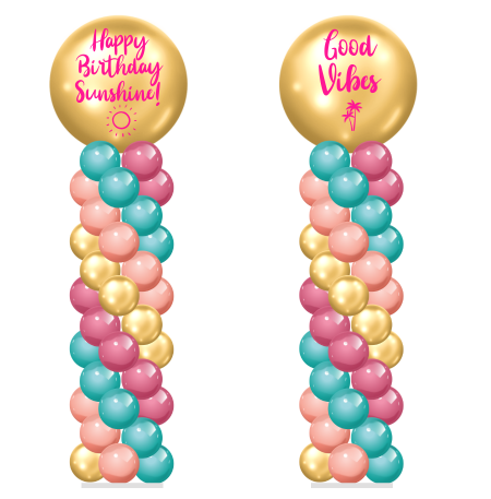 California Vibes Column - Spiral (Pair) - BalloonZilla
