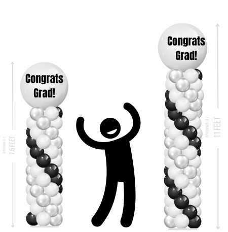 Class of 2025 Column - Spiral (Pair) - BalloonZilla