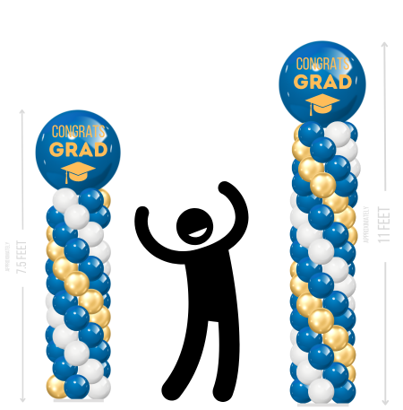 Congrats Grad Column - Spiral (Pair) - BalloonZilla