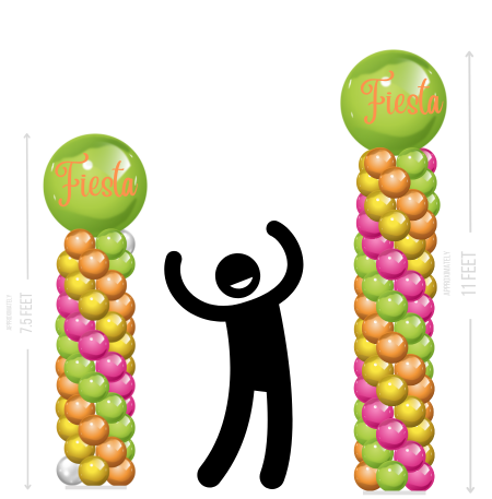 Fiesta Column - Spiral (Pair) - BalloonZilla