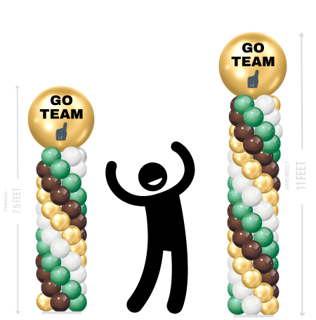 Football Column - Spiral (Pair) - BalloonZilla