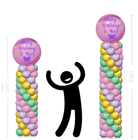 Springtime Column - Spiral (Pair) - BalloonZilla