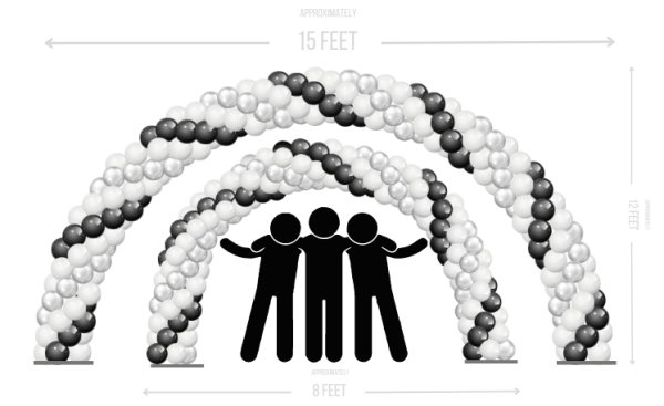 Class of 2025 Spiral Arch - 20ft or 30ft - BalloonZilla