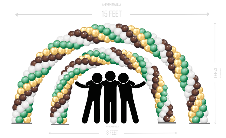 Football Spiral Arch - 20ft or 30ft - BalloonZilla