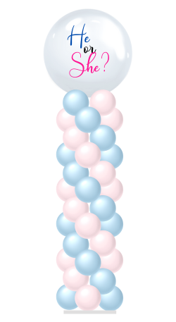 Gender Reveal Column - Spiral (Single) - BalloonZilla