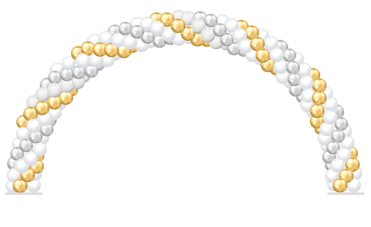Anniversary Spiral Arch - 20ft or 30ft - BalloonZilla