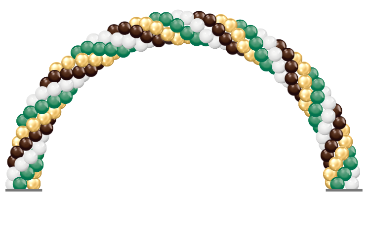 Football Spiral Arch - 20ft or 30ft - BalloonZilla