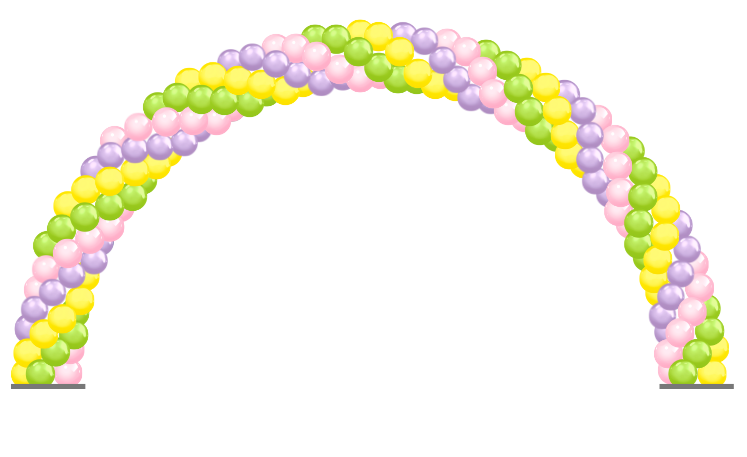 Springtime Spiral Arch - 20ft or 30ft - BalloonZilla