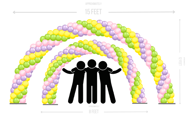 Springtime Spiral Arch - 20ft or 30ft - BalloonZilla