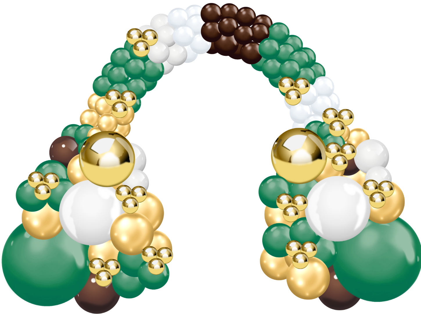 Football Organic Arch - 20ft - BalloonZilla