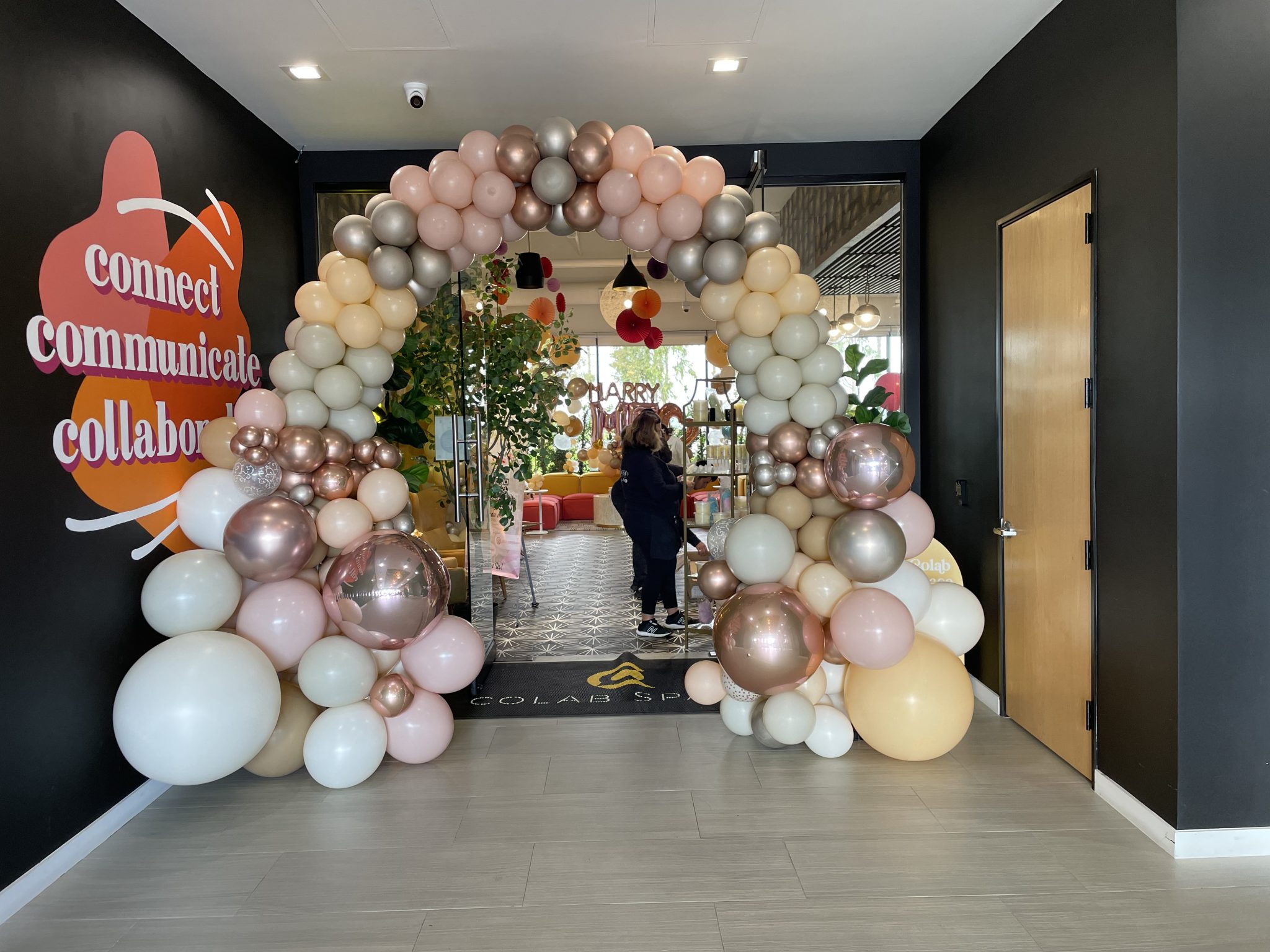 Black and White Organic Arch - 20ft - BalloonZilla