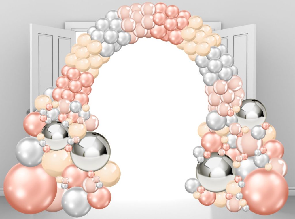 Rose Gold Organic Arch - 20ft - BalloonZilla