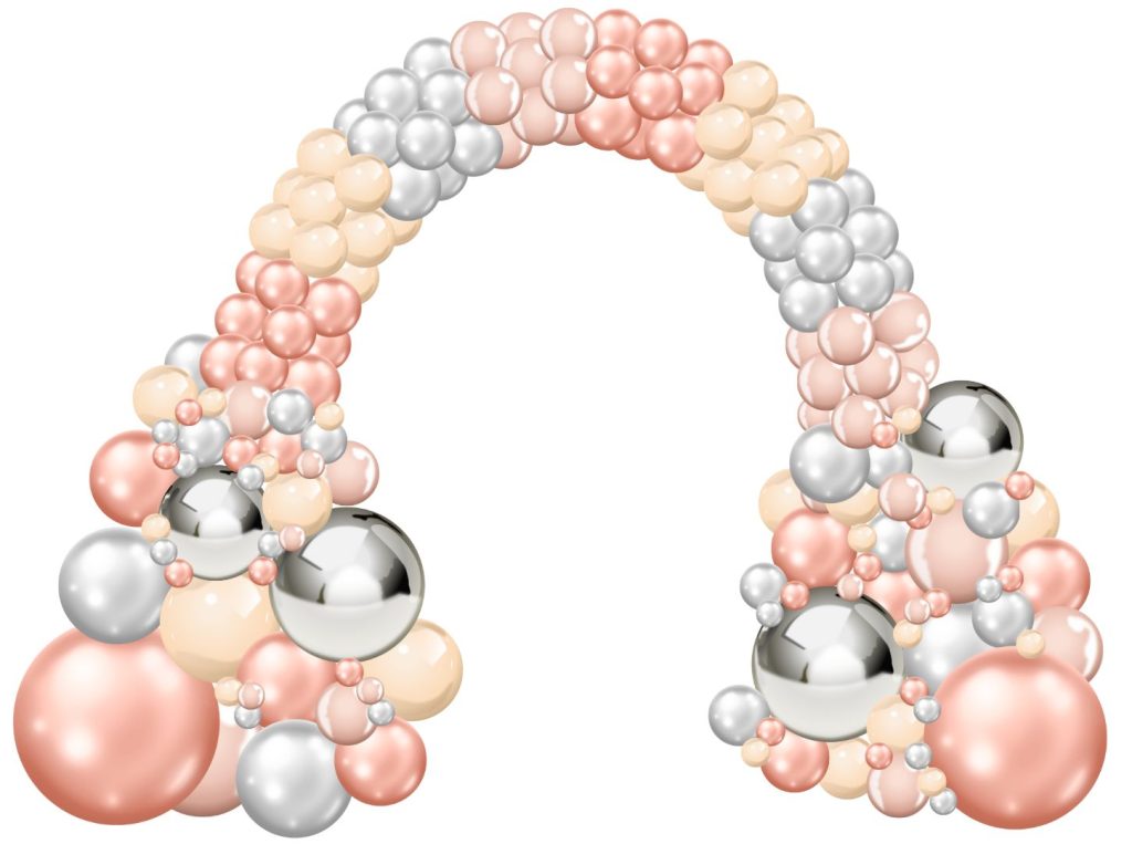 Rose Gold Organic Arch - 20ft - BalloonZilla