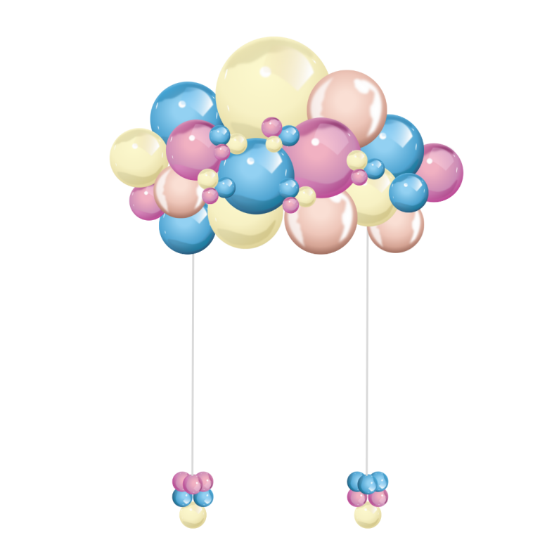 Gender Reveal Cloud - Simple - BalloonZilla