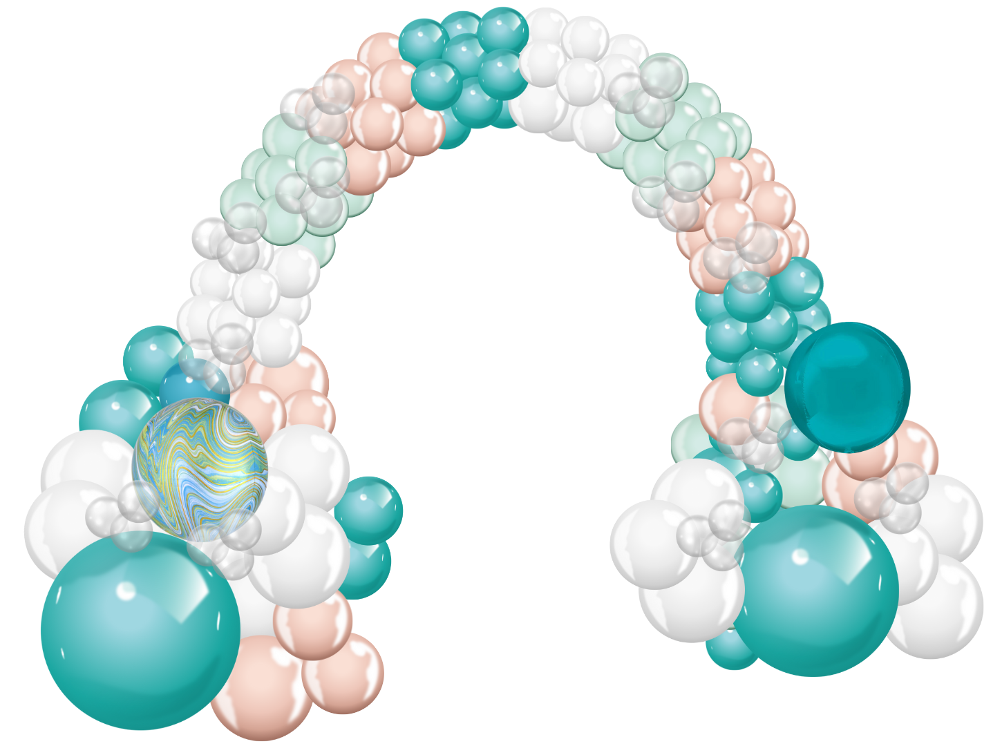 Mermaid Organic Arch - 20ft - BalloonZilla