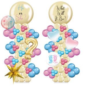Gender Reveal Column - Fancy (Pair) - BalloonZilla