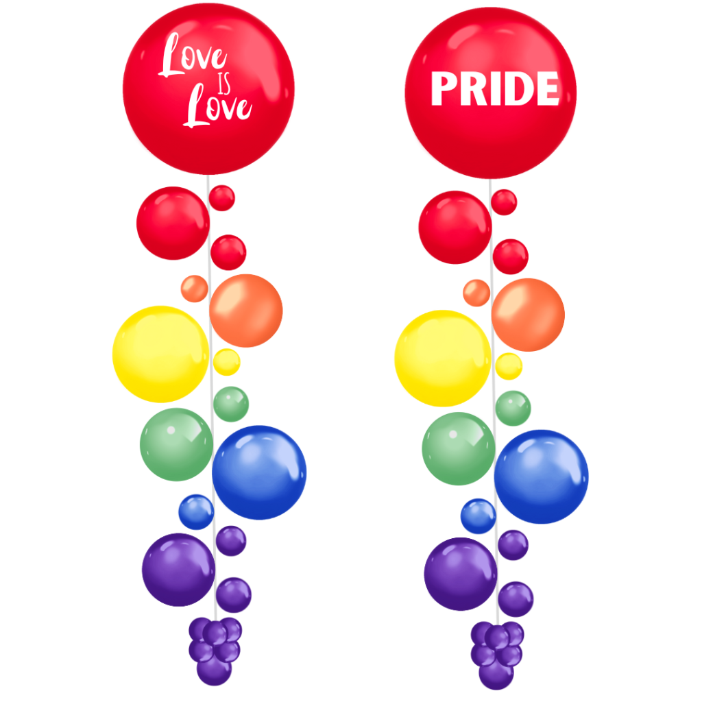 Pride Bubble Strands (Pair) - BalloonZilla