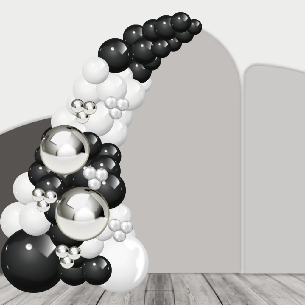 Black and White Crescent Column - BalloonZilla