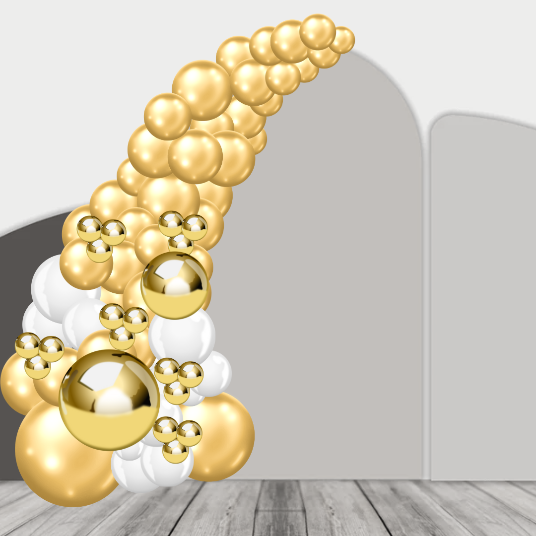 Champagne and Diamonds Crescent Column - BalloonZilla