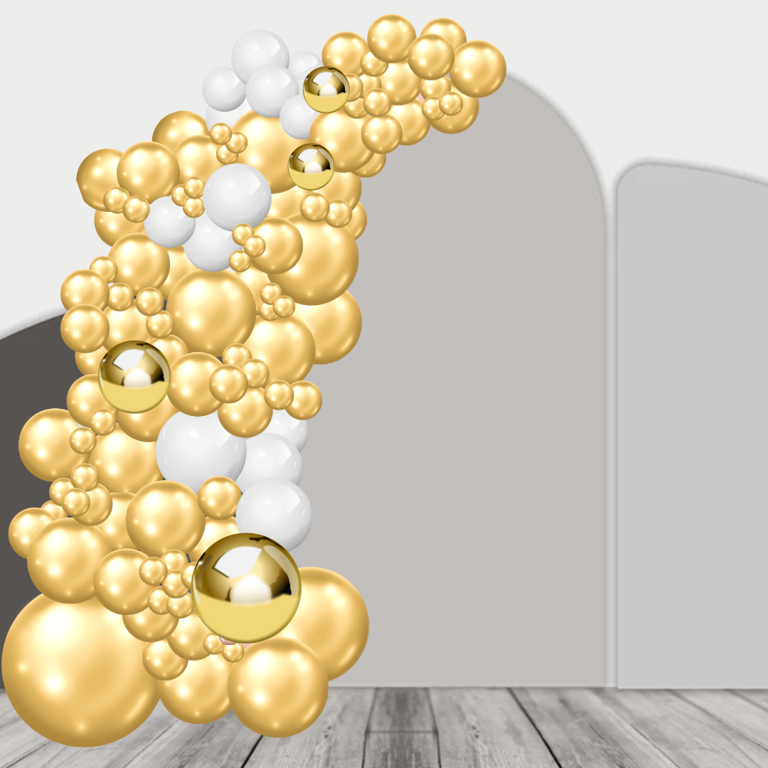 Champagne and Diamonds Crescent Column - BalloonZilla