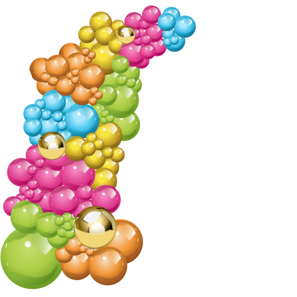 Fiesta Bubble Strands (Pair) - BalloonZilla