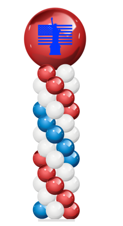 White Column - Spiral (Pair) - BalloonZilla