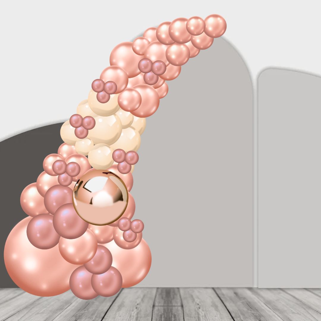Rose Gold Crescent Column - BalloonZilla