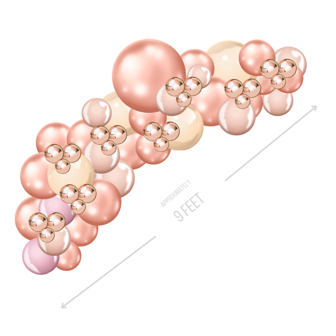 Rose Gold Garland - Simple - BalloonZilla