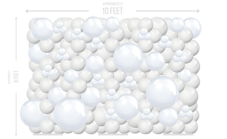 White Balloon Wall - Simple - BalloonZilla
