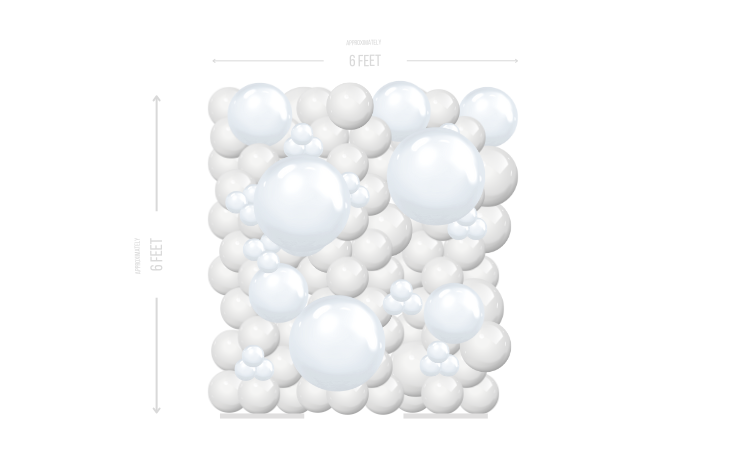 White Balloon Wall - Simple - BalloonZilla