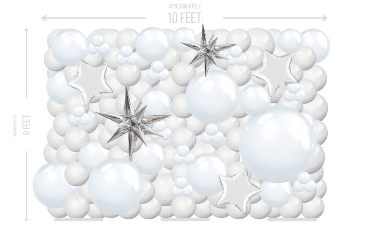 White Balloon Wall - Fancy - BalloonZilla