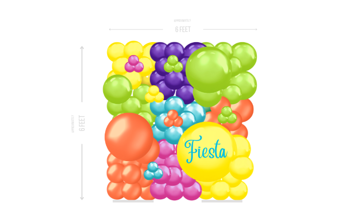 Fiesta Balloon Wall - Simple - BalloonZilla