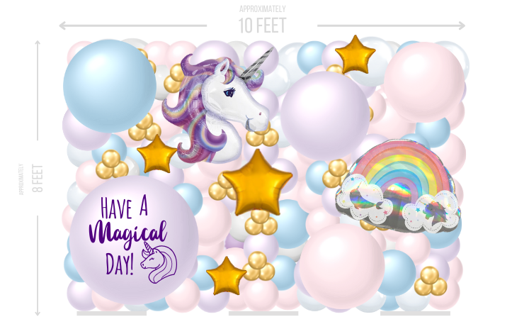 Pastel Unicorn Balloon Wall - Fancy - BalloonZilla