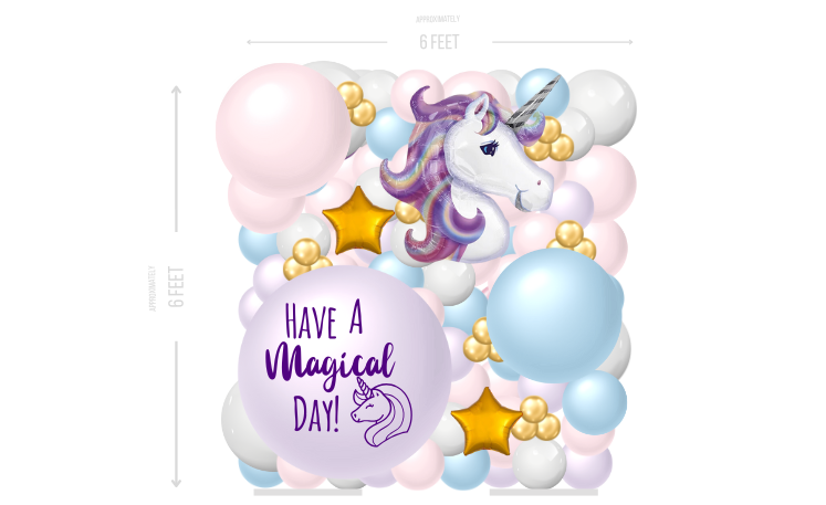 Pastel Unicorn Balloon Wall - Fancy - BalloonZilla