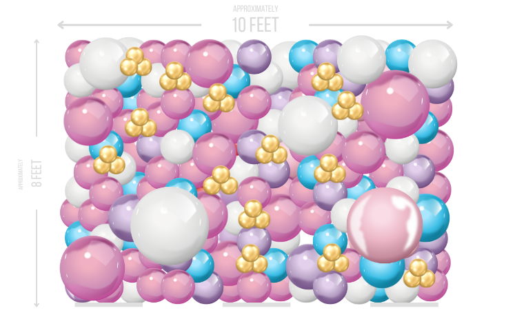 Pastel Unicorn Bubble Strands (Pair) - BalloonZilla