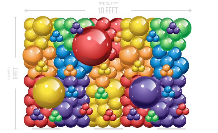 Pride Balloon Wall - Simple - BalloonZilla