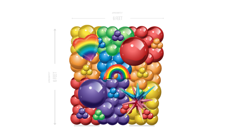Pride Balloon Wall - Fancy - BalloonZilla
