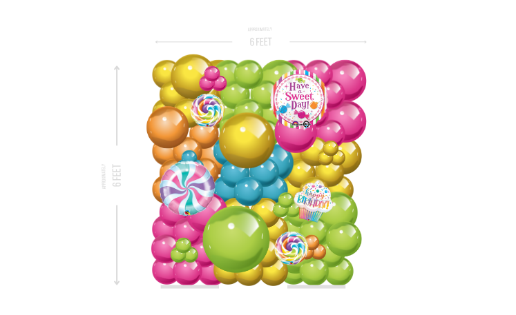 Sweetest Day Balloon Wall - Fancy - BalloonZilla