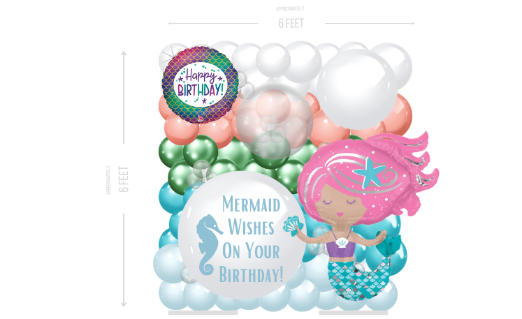 Mermaid Balloon Wall - Fancy - BalloonZilla